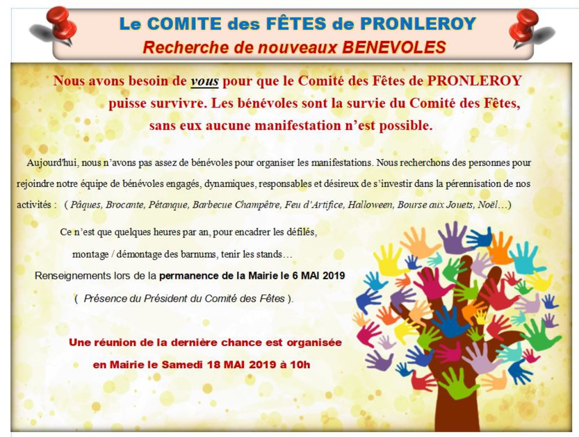 ComitÉ Des FÊtes Recherche BÉnÉvoles
